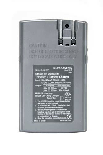 ProMaster Traveler+ Charger for most Panasonic Batteries | Helix Camera
