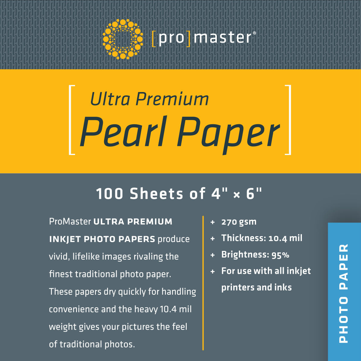 ProMaster Ultra Premium Pearl Paper - 4"x6" - 100 Sheets | Helix Camera